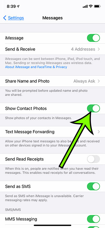 How to Show Contact Photos in Messages on an iPhone 11